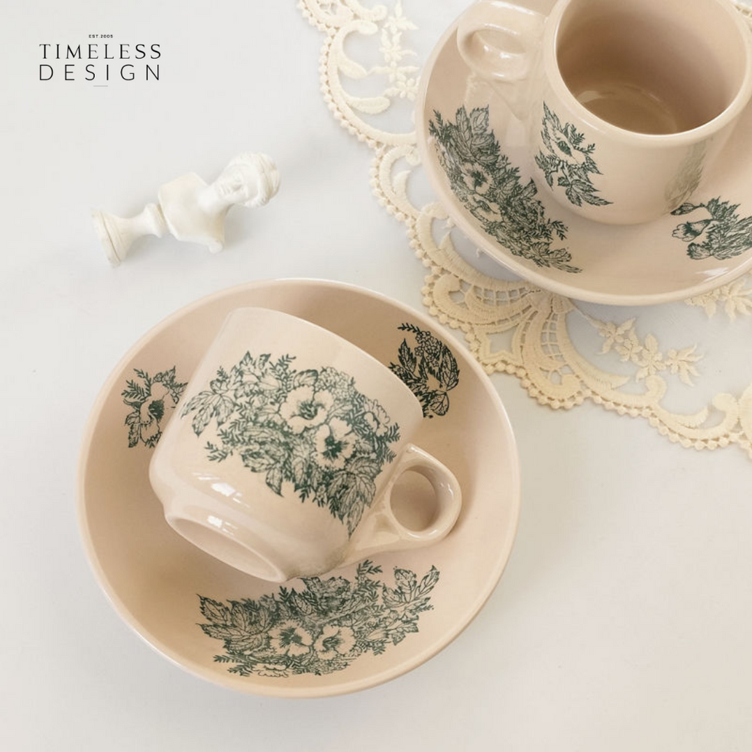 Nanyang Coffee Cup With Saucer I Enamel Kitchenware Malaysia I TIMELESS ...