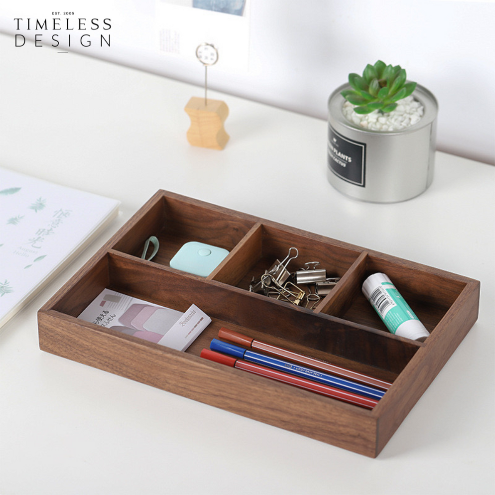 Ally Walnut Desktop Storage Tray I Home Decor Malaysia I TIMELESS ...