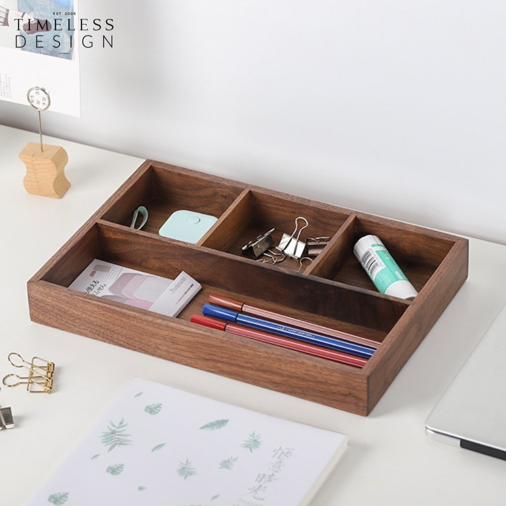 Ally Walnut Desktop Storage Tray I Home Decor Malaysia I TIMELESS ...